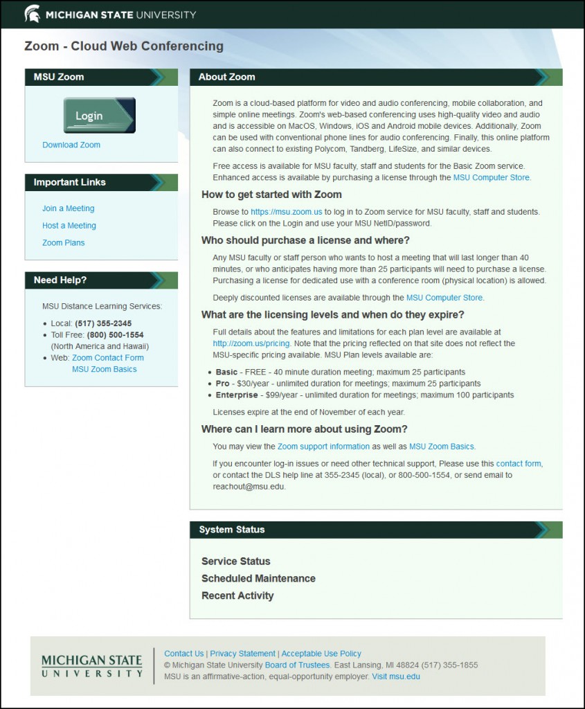Technology at MSU - MSU offers Zoom web conferencing licenses to MSU ...