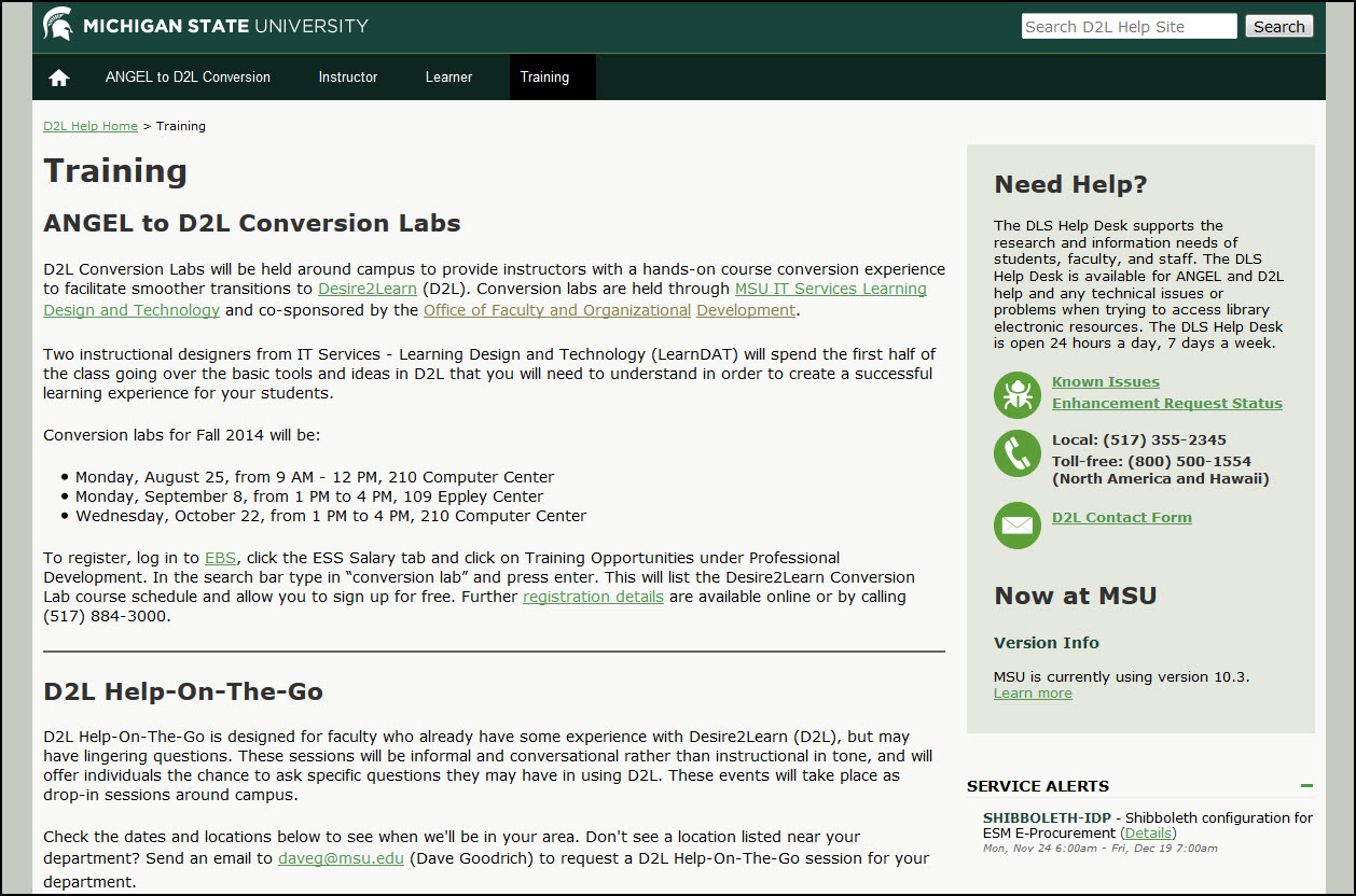 Technology at MSU - Check out D2L training and support options before ...
